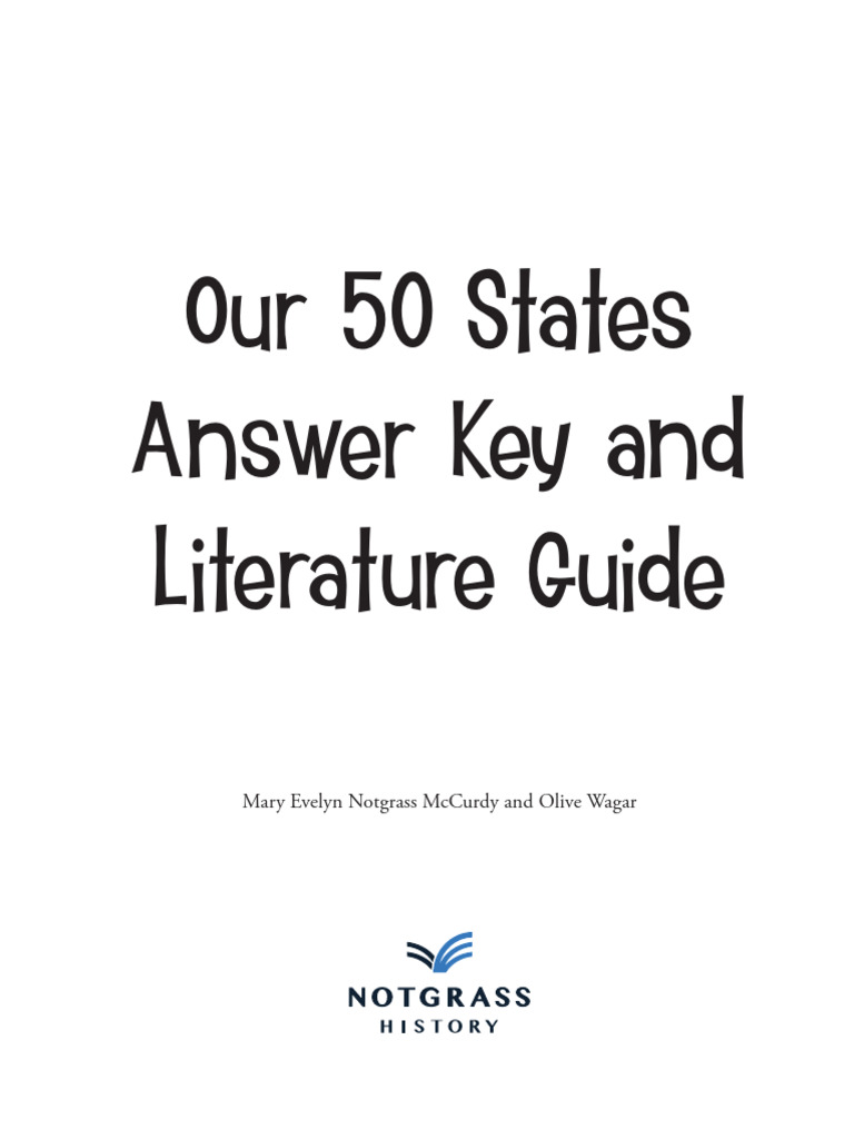 Our 50 States Answer Key Units 1-3 | PDF