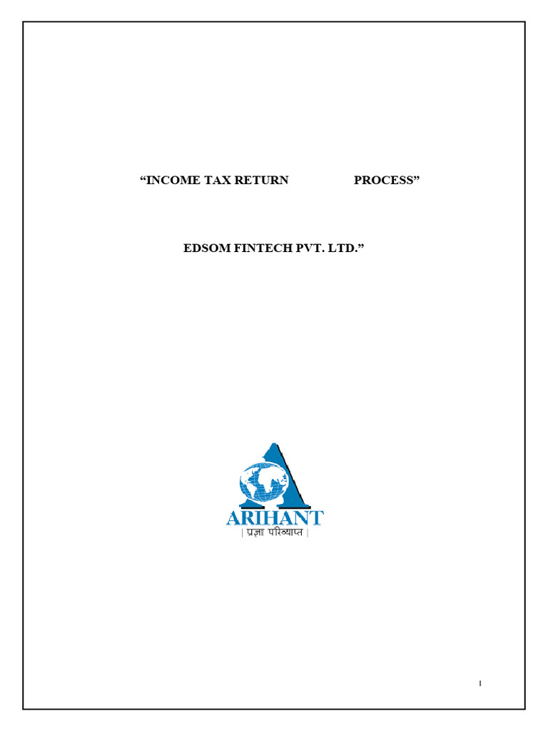 SIP REPORT SOURAV (1) (Recovered) (2) Final PDF | PDF | Taxes | Payments