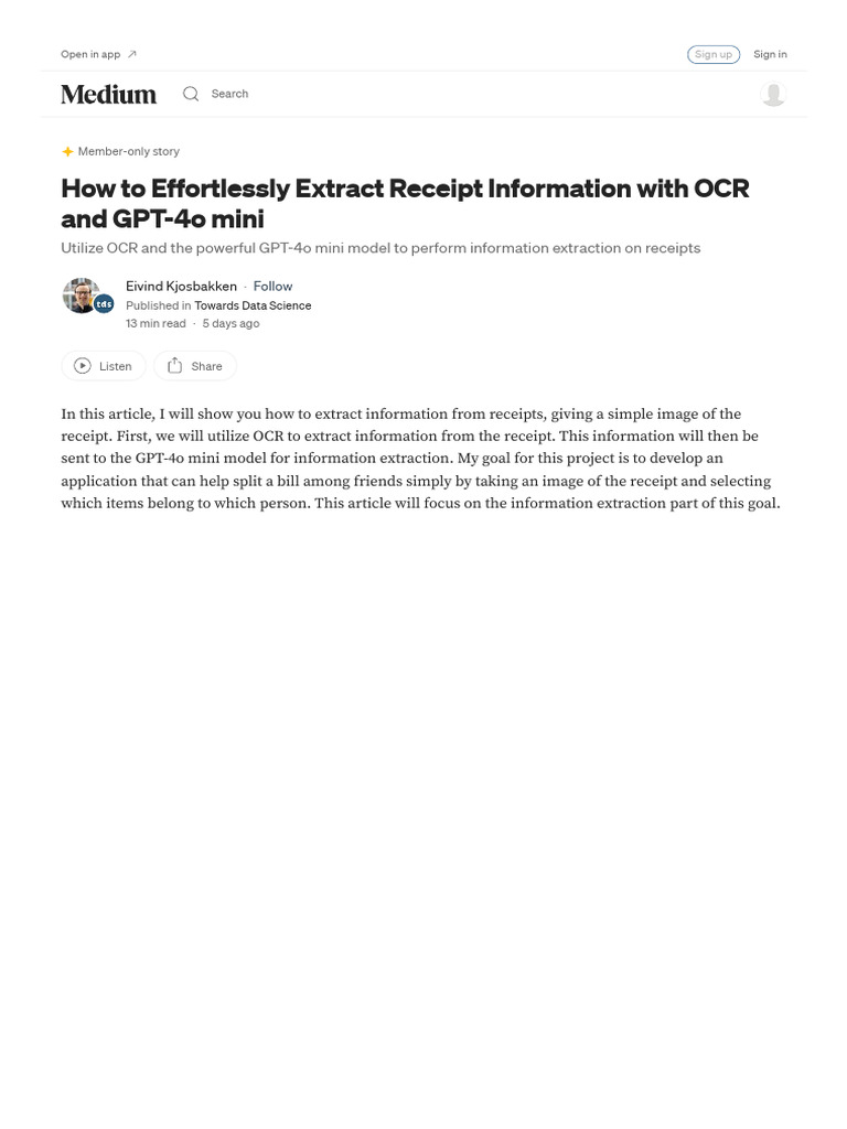 OCR and GPT-4o Min | PDF