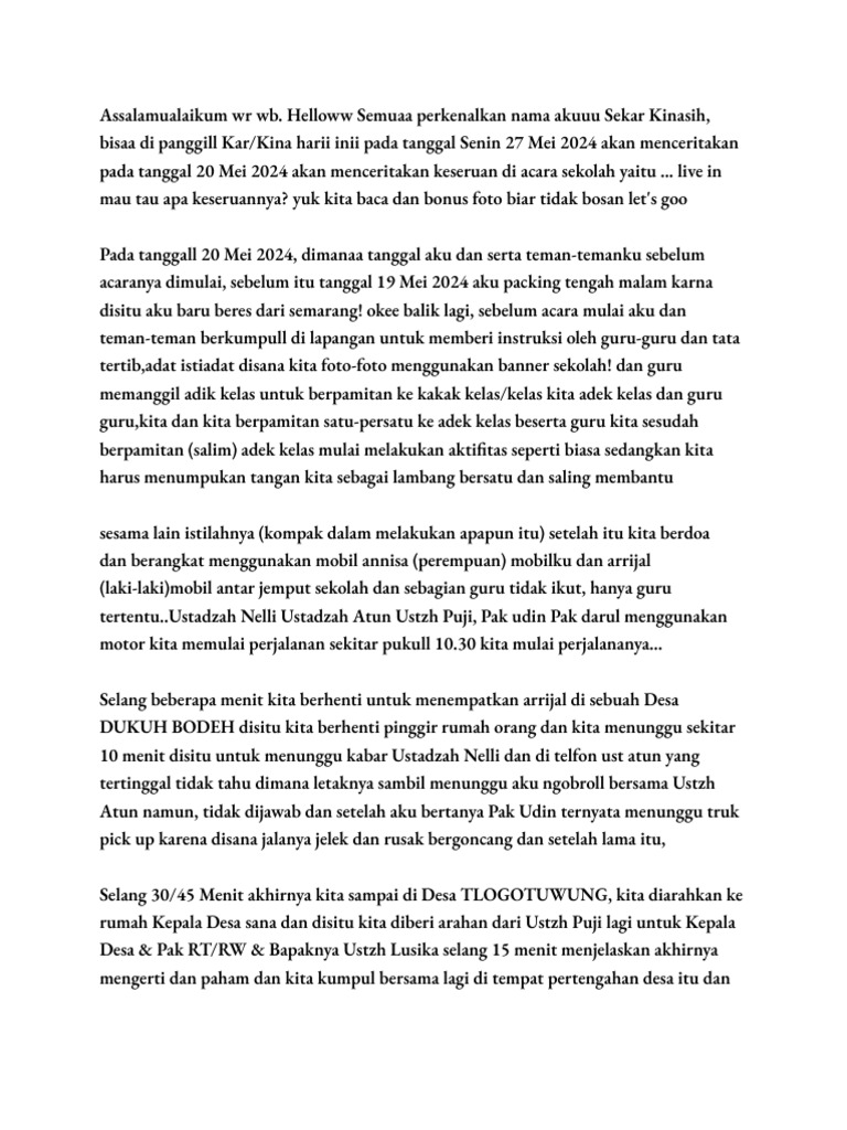 Sementara Namun Banyak Kenangan Indah. | PDF