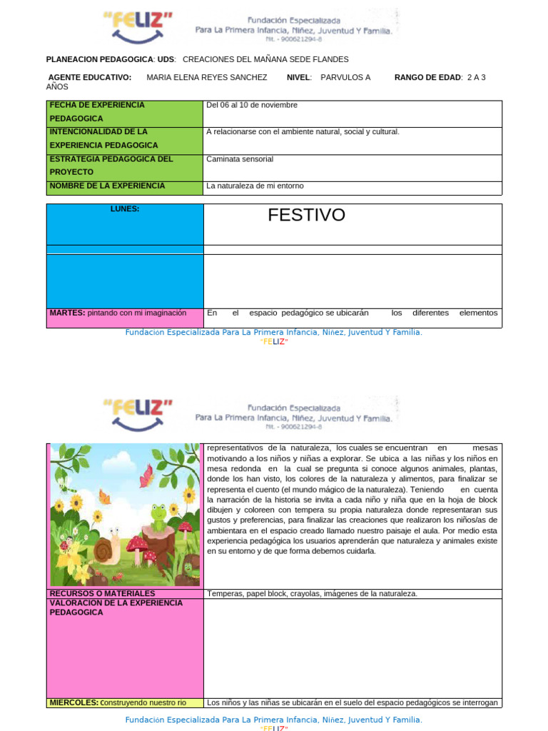 Planeacion 2 Semana - Parvulos A | PDF