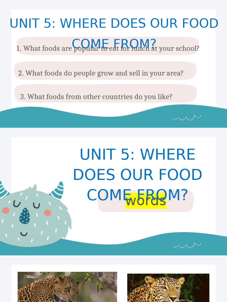 U5 Where Does Our Food Come From | PDF | Social Science | Language Arts ...