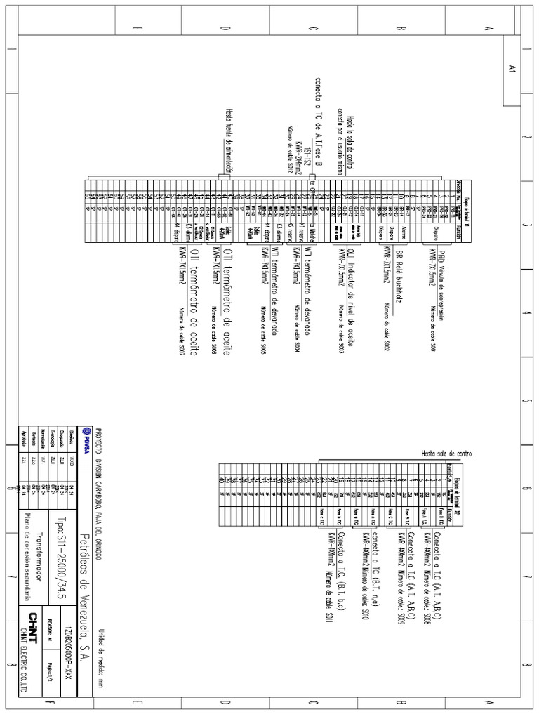 Secondary Wiring Drawings S11-25000-34.5.dwg | PDF