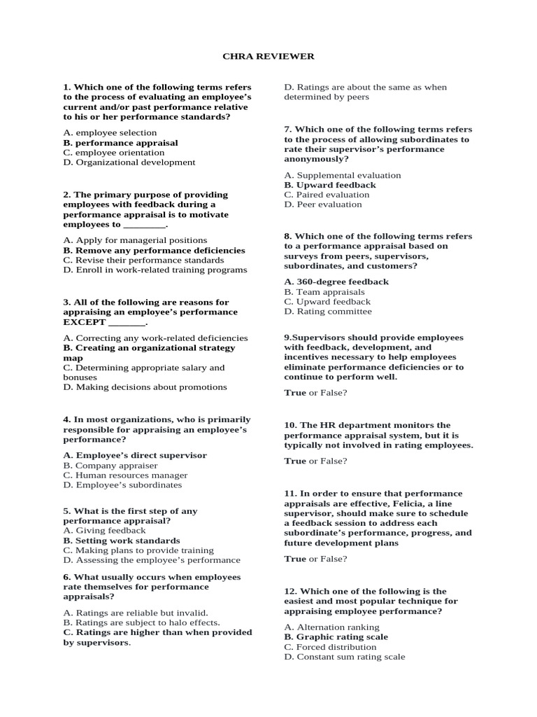 Printed - Chra Reviewer Gathered | PDF | Employment | Career & Growth