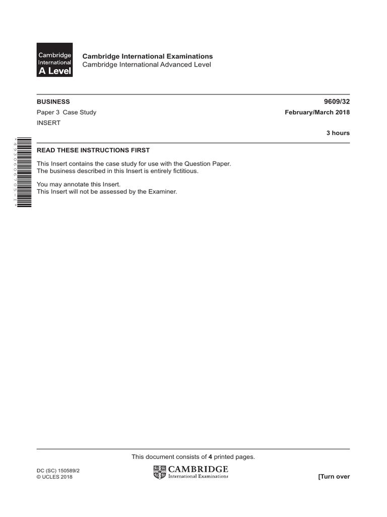Cambridge International Advanced Level | PDF