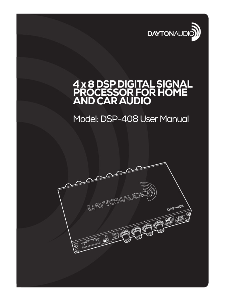 230 500 Dayton Audio DSP 408 User Manual | PDF | Equalization (Audio) | Mobile App