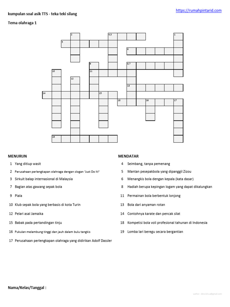 Soal TTS Basket | PDF