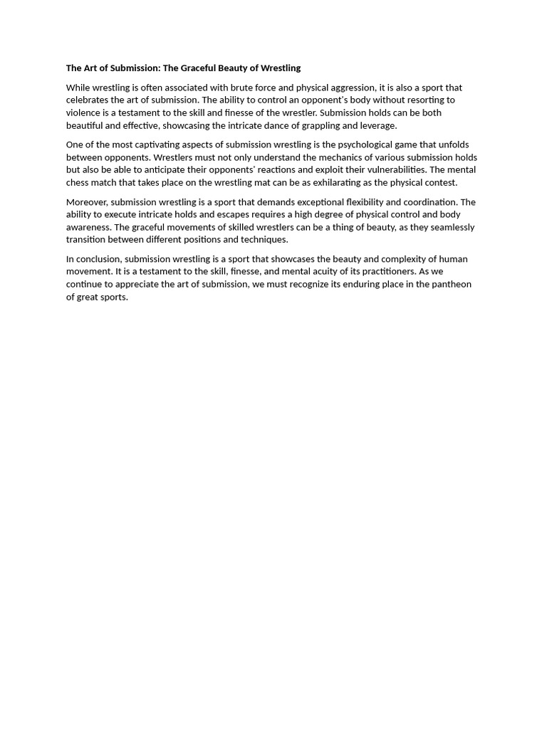 The Art of Submission | PDF