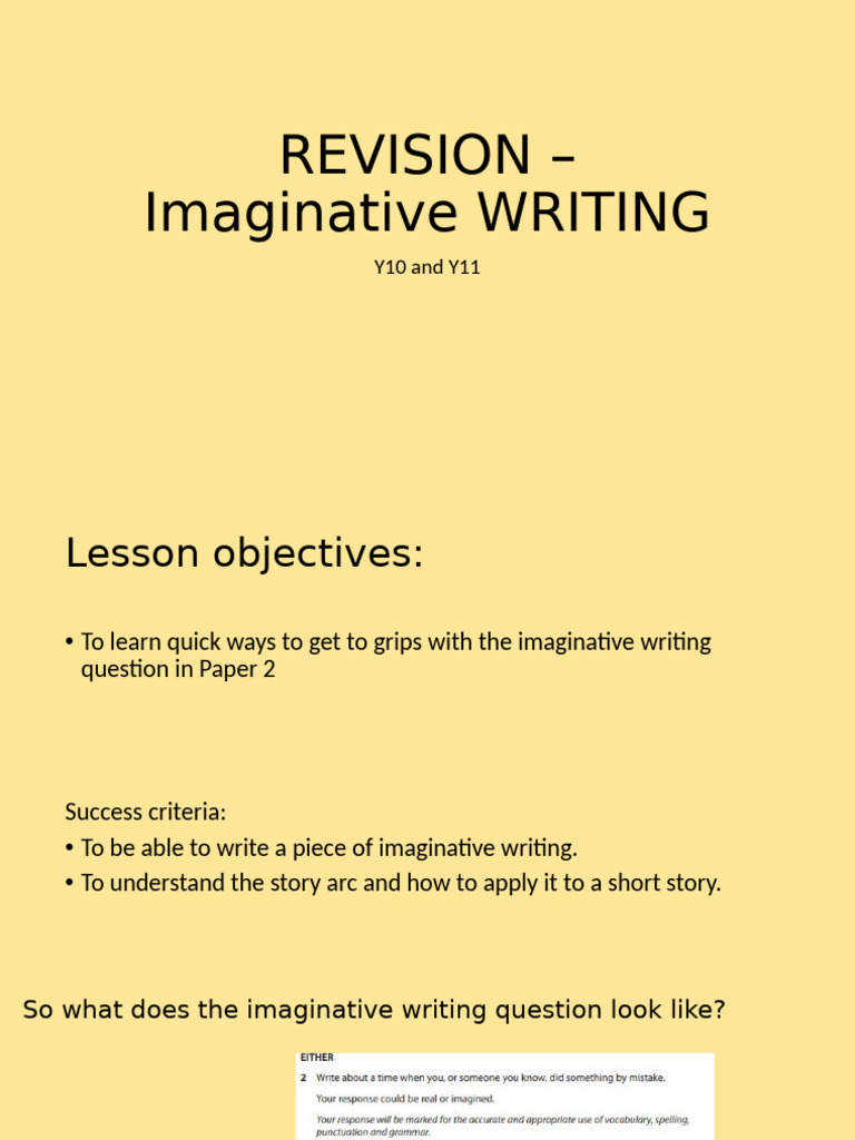 REVISION Imaginative Writing | PDF