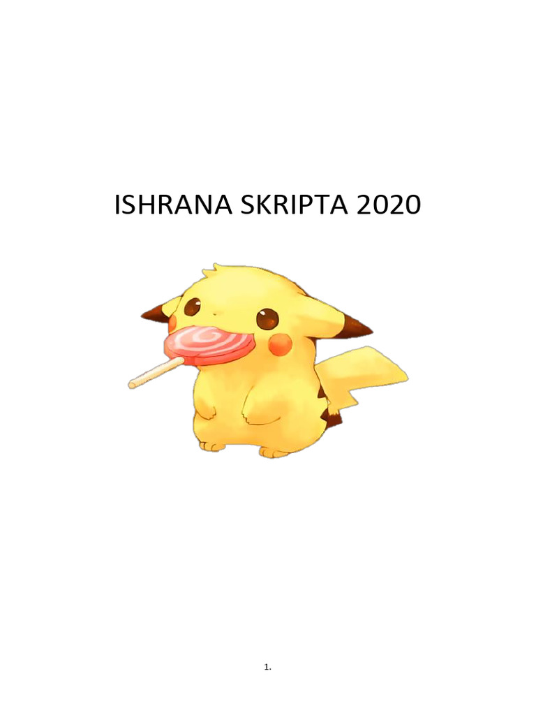 Ishrana Skripta 2020 | PDF