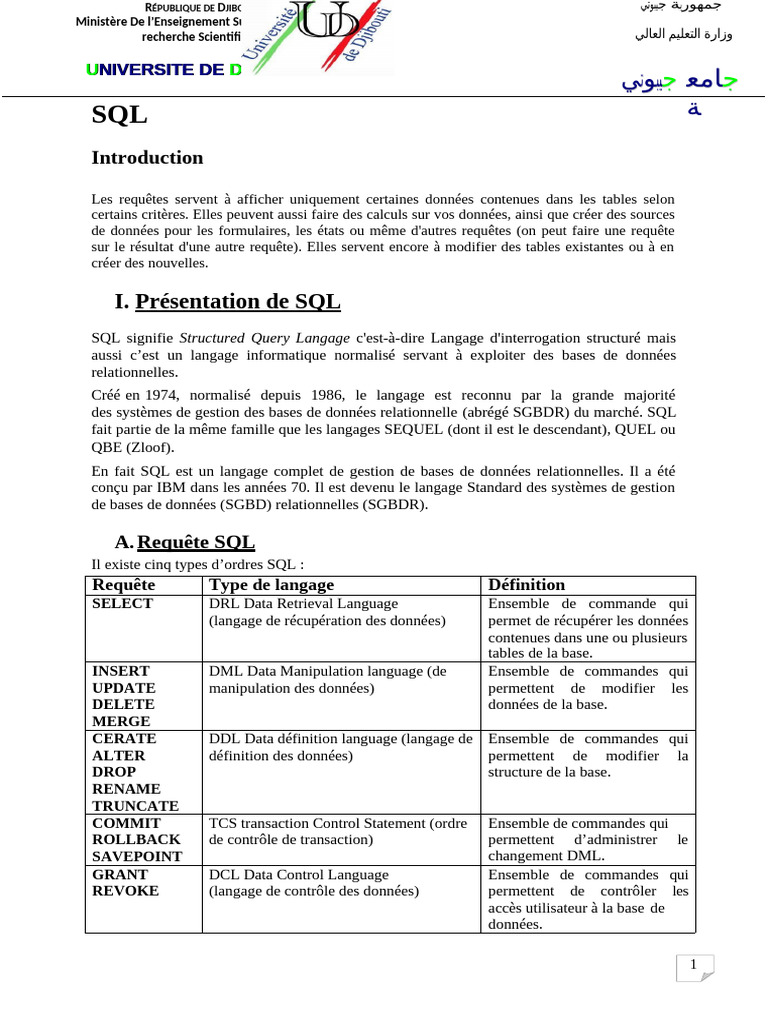 Chap2 RequÃ Te SQL | PDF