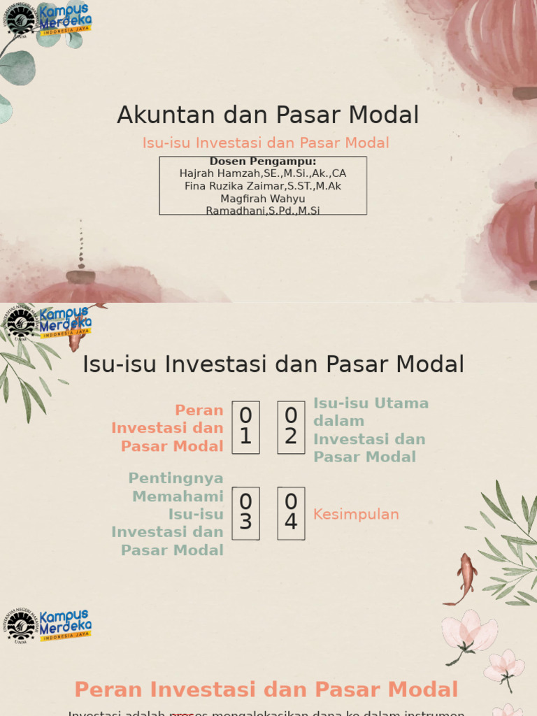 Materi 7 Akuntan Dan Pasar Modal - Isu-Isu Investasi Dan Pasar Modal | PDF