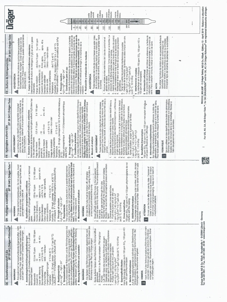 H2S Testing Procedure | PDF