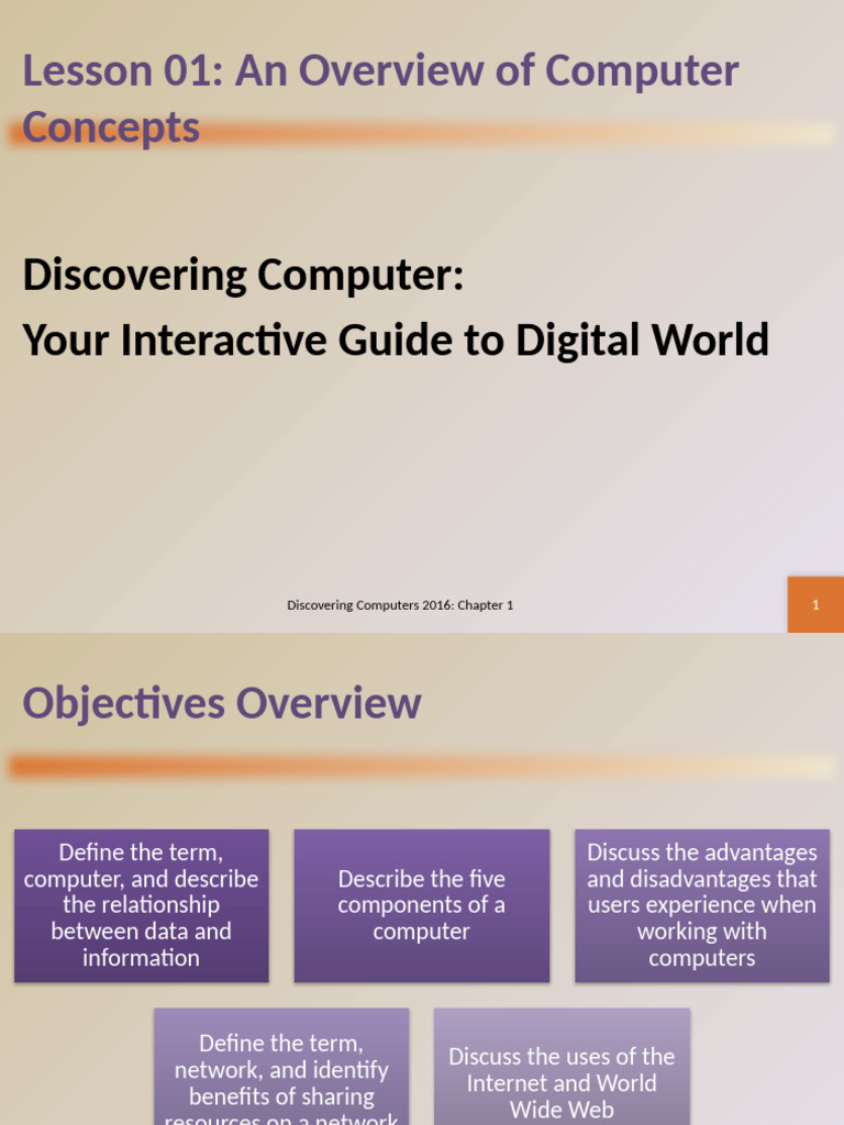 01 Overview of Computer Concepts | PDF
