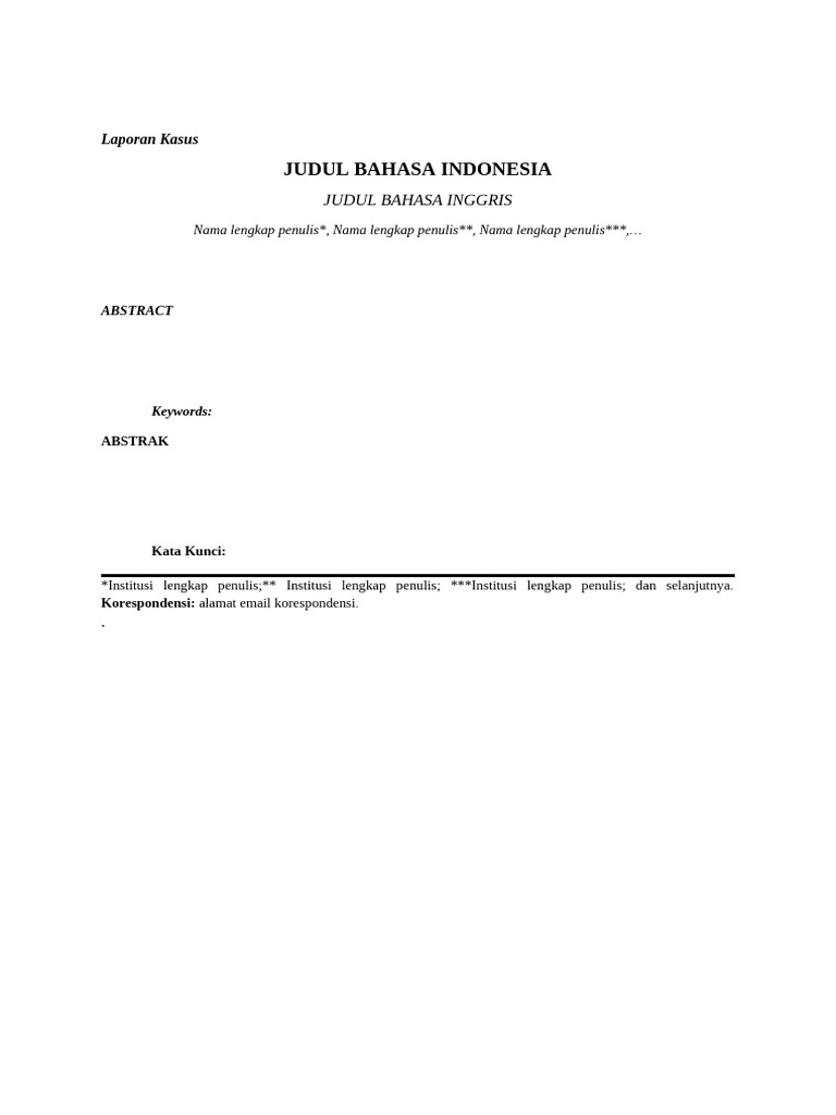 Format Full Text Laporan Kasus | PDF