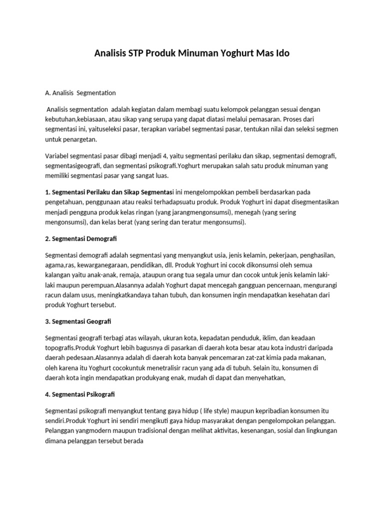 Analisis STP New | PDF