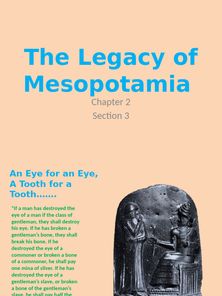 Section 3 The Legacy Of Mesopotamia Pdf