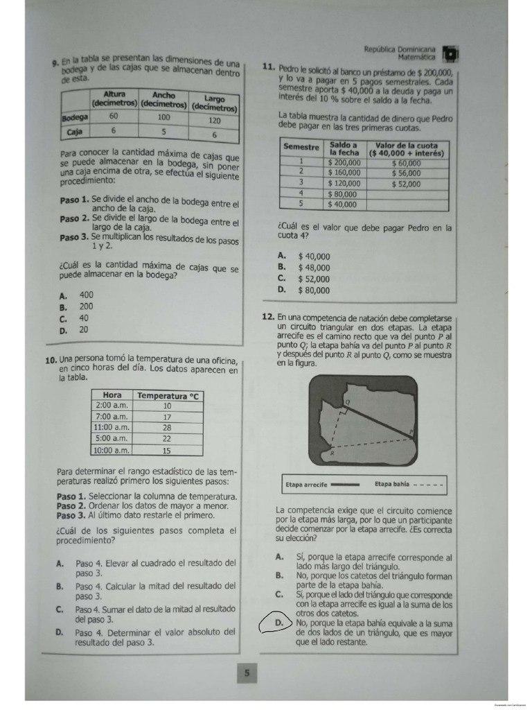 Pruebas Nacionales 2023 Matemática | PDF
