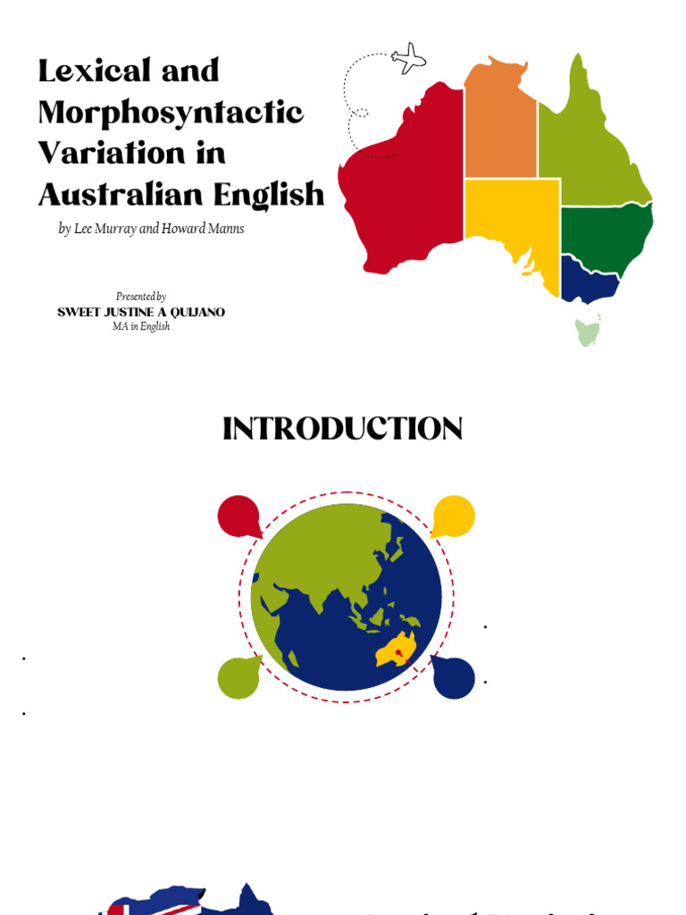 Lexical and Morphosyntactic Variations in Australia | PDF | Grammatical ...