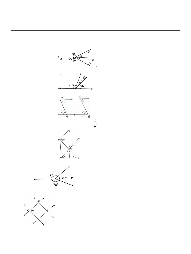 Assignment Lines and Angles | PDF