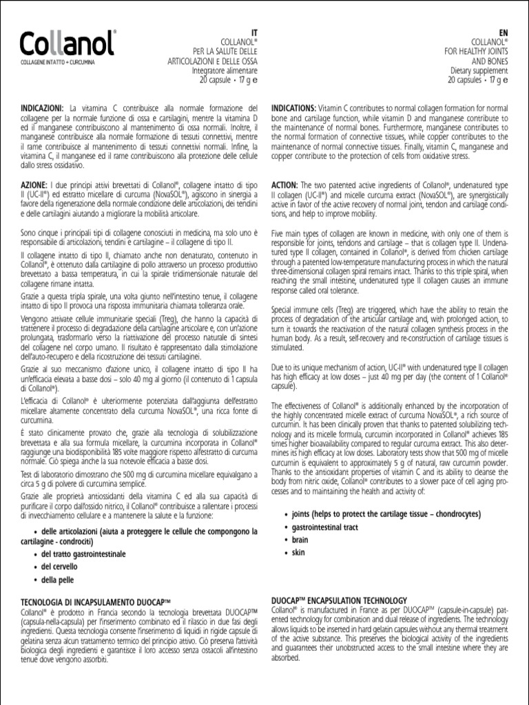 Collanol Product Leaflet 10.23 It | PDF