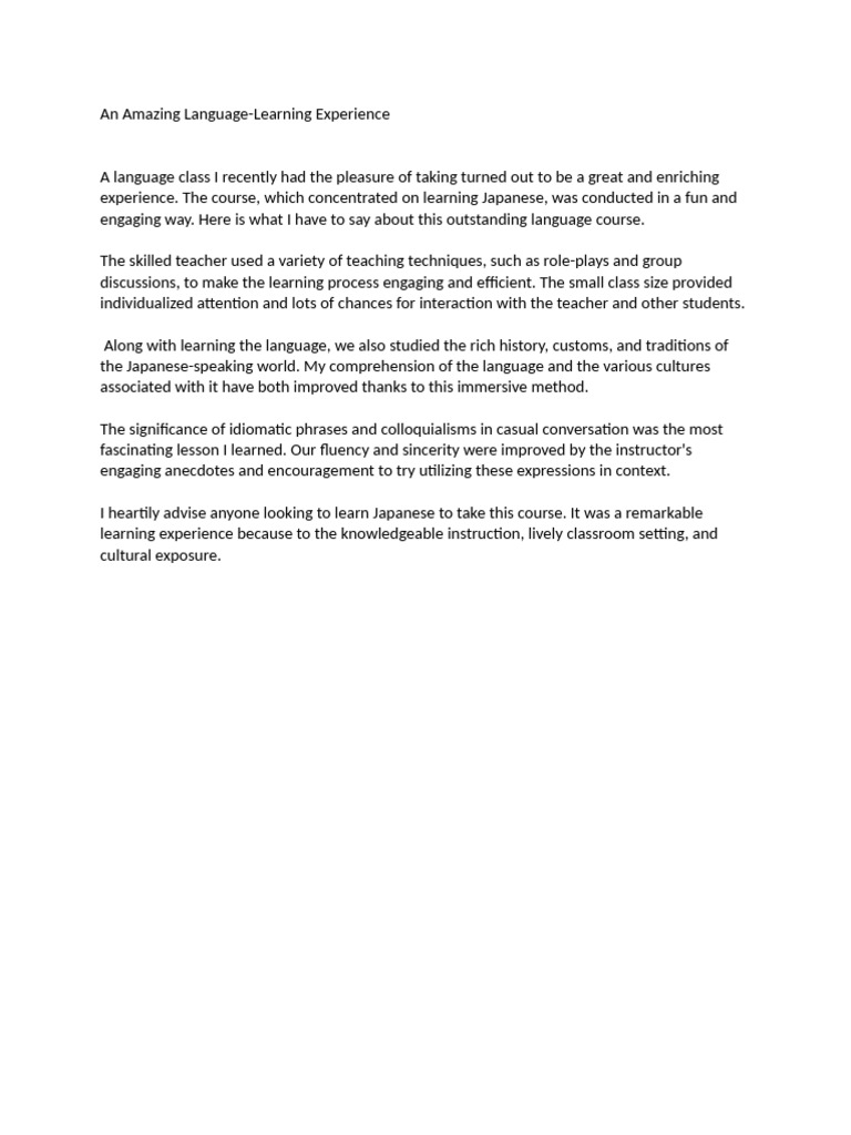 An Amazing Language | PDF