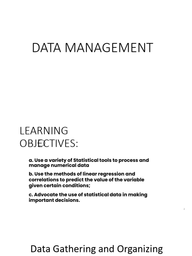 Data Managent | PDF