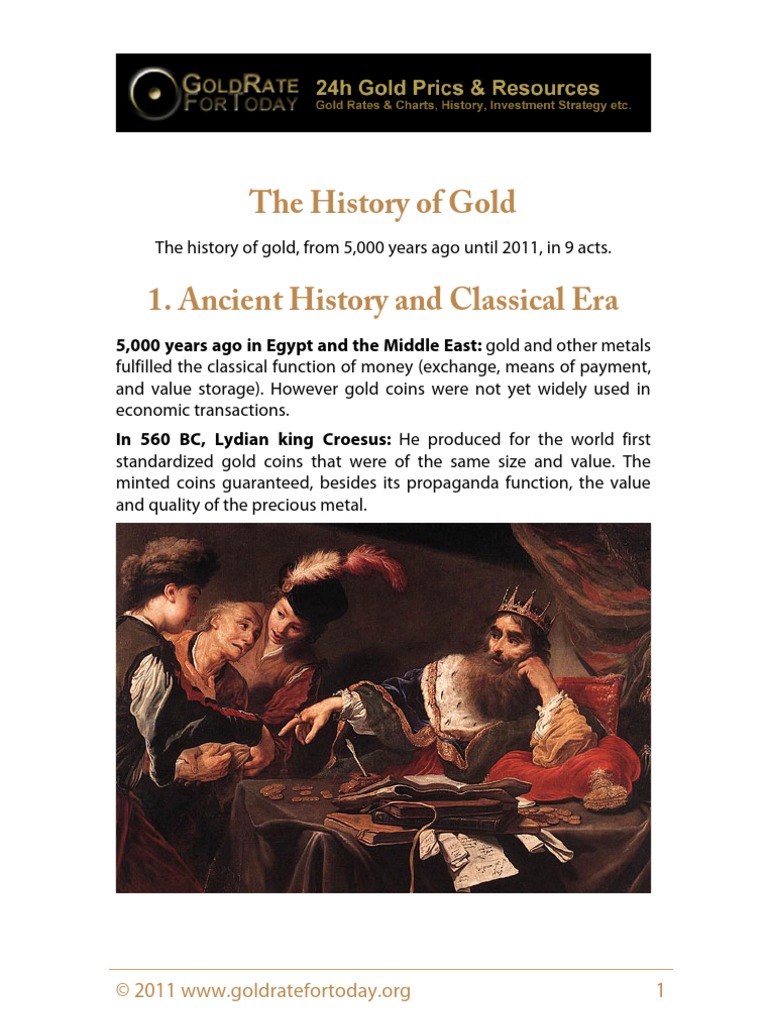 Complete History of Gold | PDF | Travel