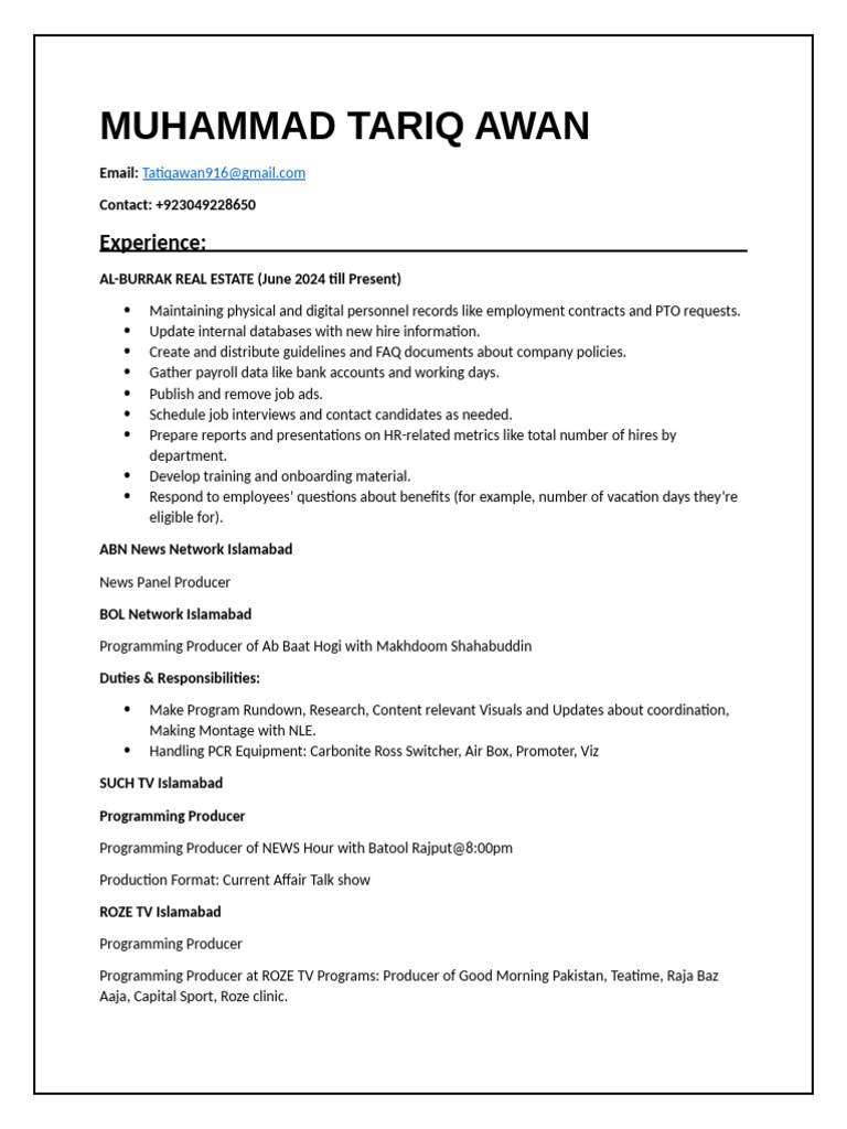 Muhammad Tariq Awan | PDF