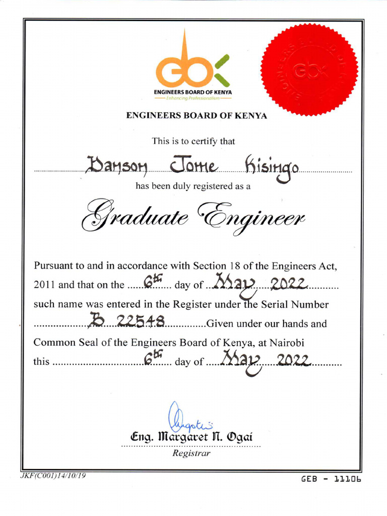 ENGINEERING BOARD OF KENYA | PDF