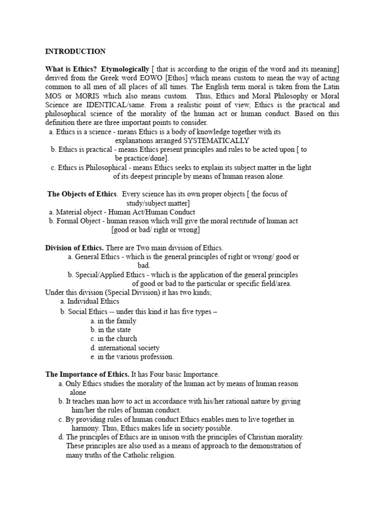 Ethics 101 Introduction | PDF Ethics 101 Introduction | PDF