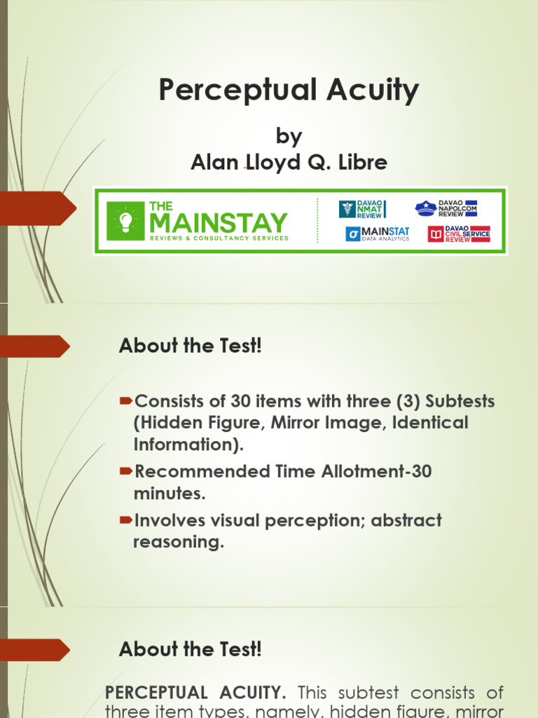 Perceptual Acuity | PDF