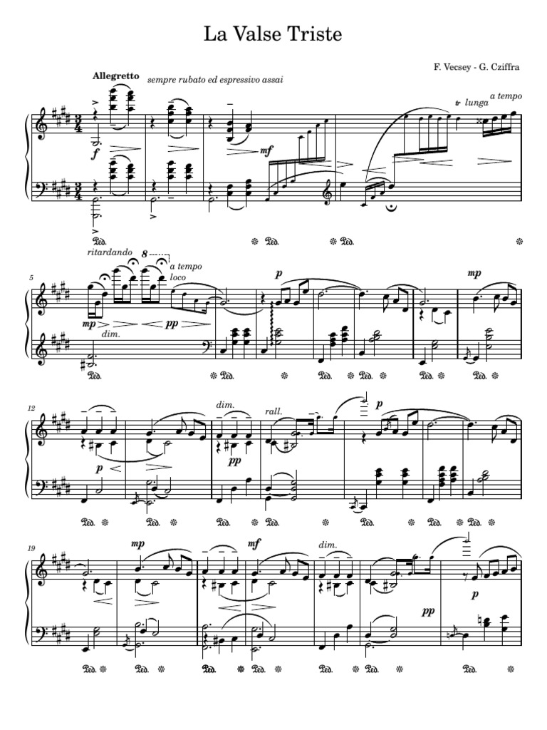 Vecsey Cziffra Valse Triste | PDF