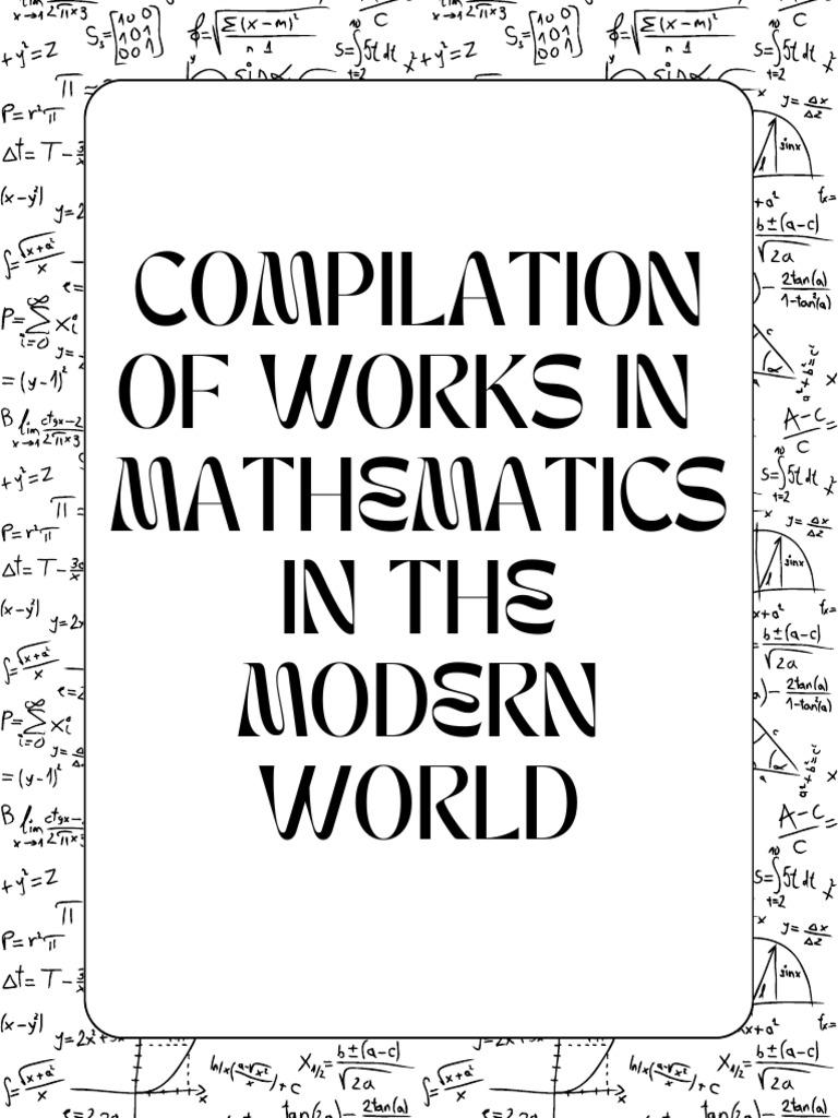 Black White Minimalist Background Math Page Border | PDF