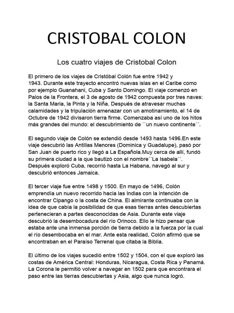 Cristobal Colon | PDF
