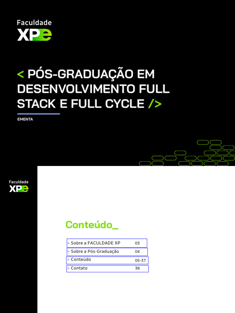 Ementa-Pos-graduacao-Desenvolvimento-Full-Stack-Full-Cycle | PDF
