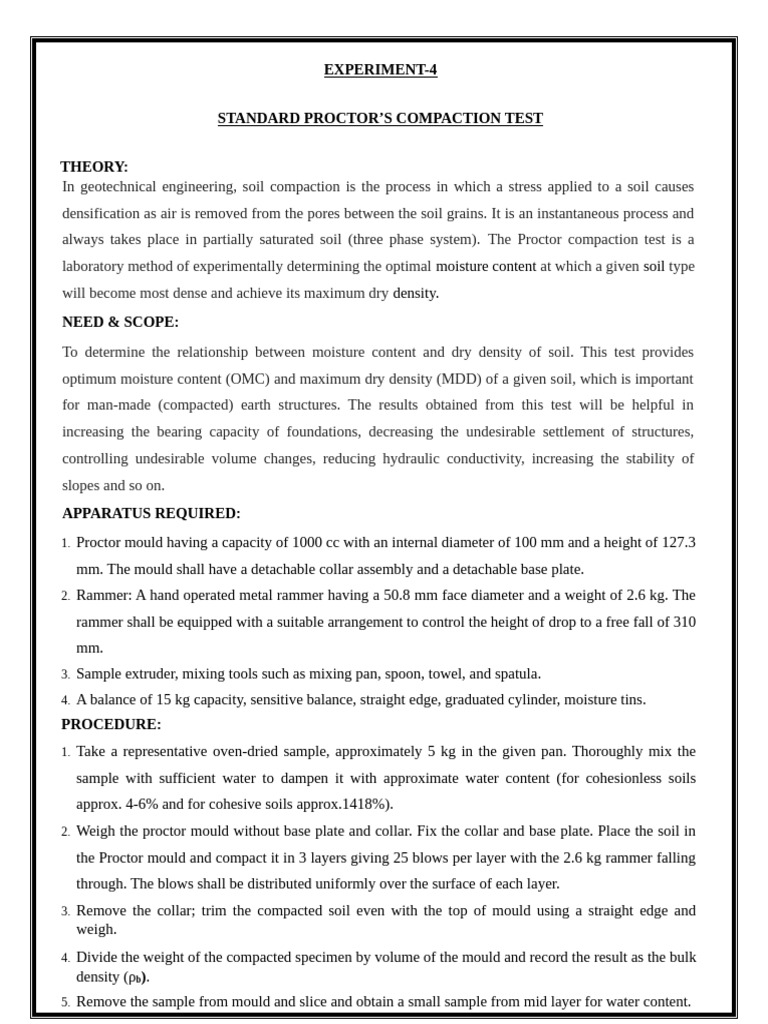 Soil Compaction Test Guide | PDF | Materials | Natural Materials