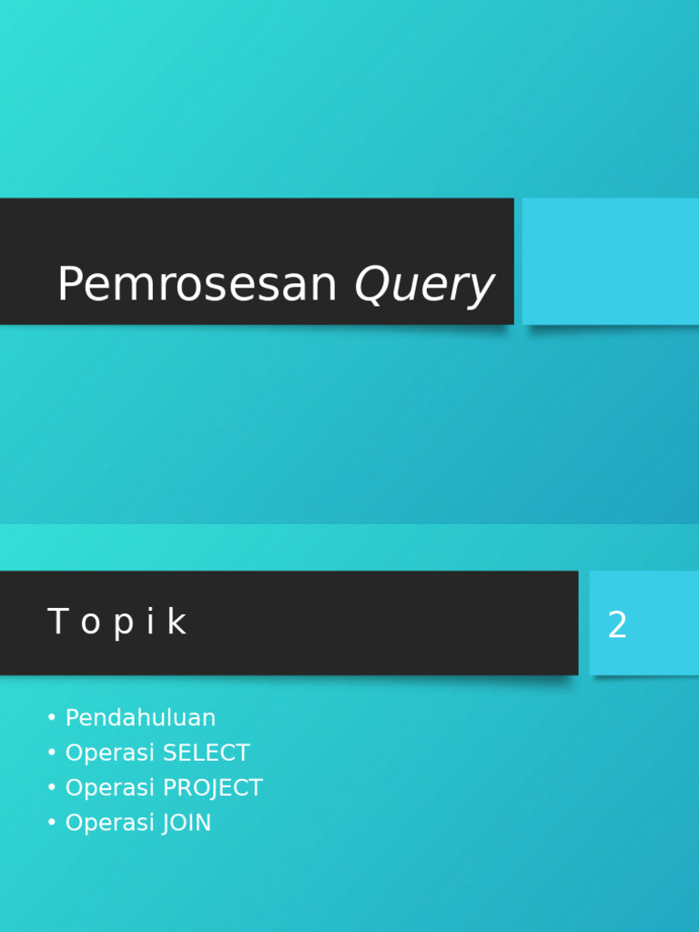Pemrosesan Query | PDF