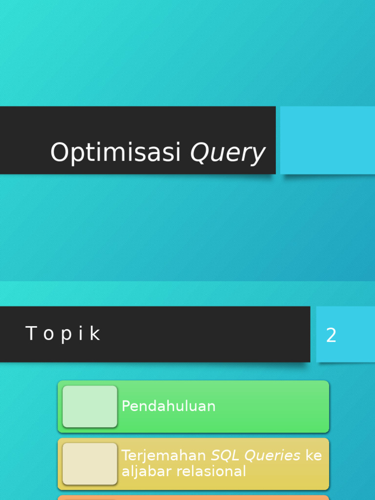 Optimisasi Query | PDF