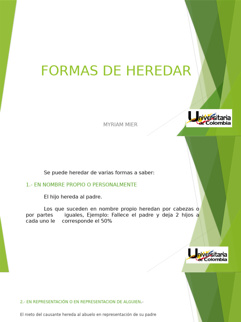 Formas de Heredar | PDF