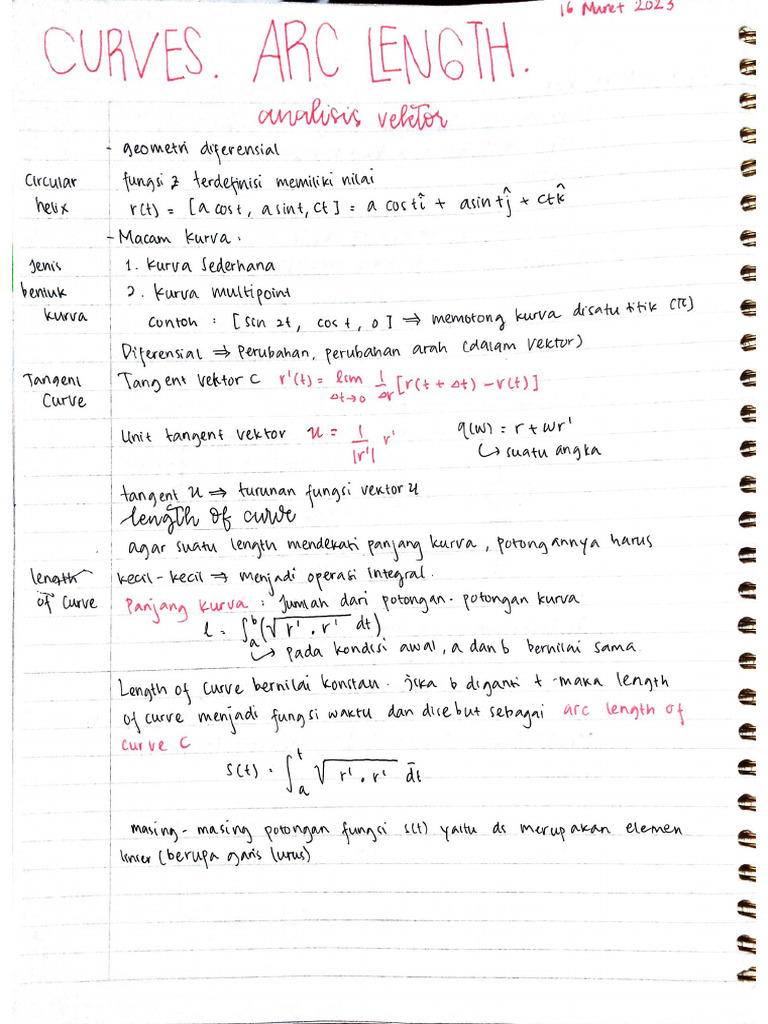 Curve Arc Length | PDF