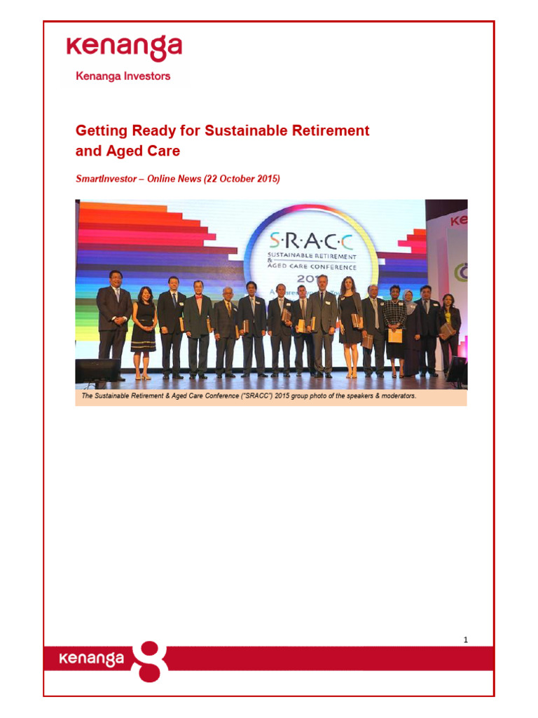 Getting Ready For Sustainable Retirement Aged Care | PDF