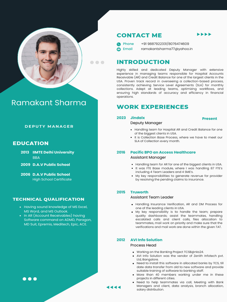 Yellow Triangles Tiles Resume | PDF