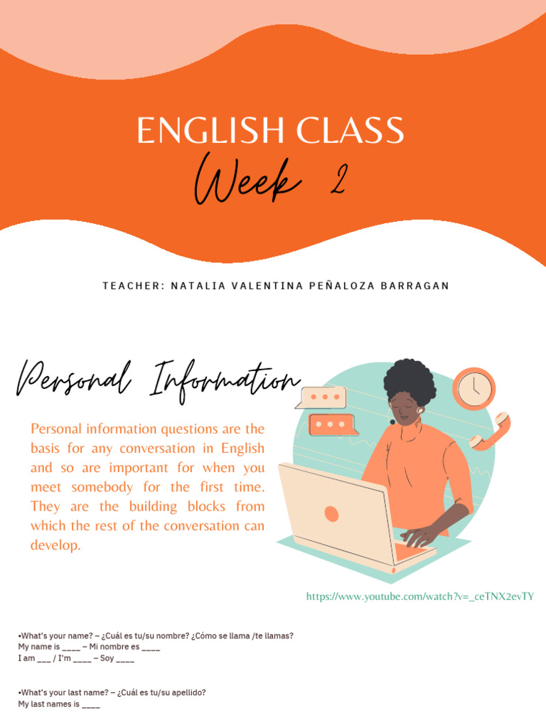 Week 2 - English Class | PDF