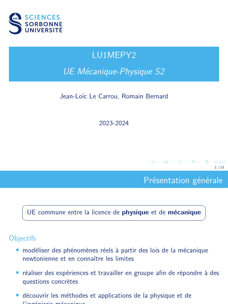 Présentation UE | PDF