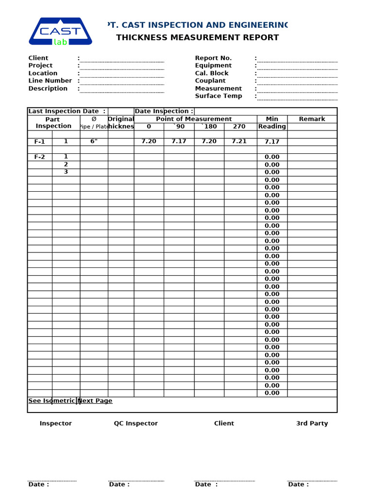 Report Ut Thickness | PDF