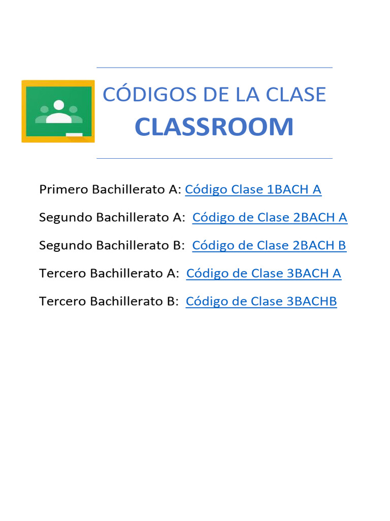 Códigos de Clase - 2024 - Llerena | PDF