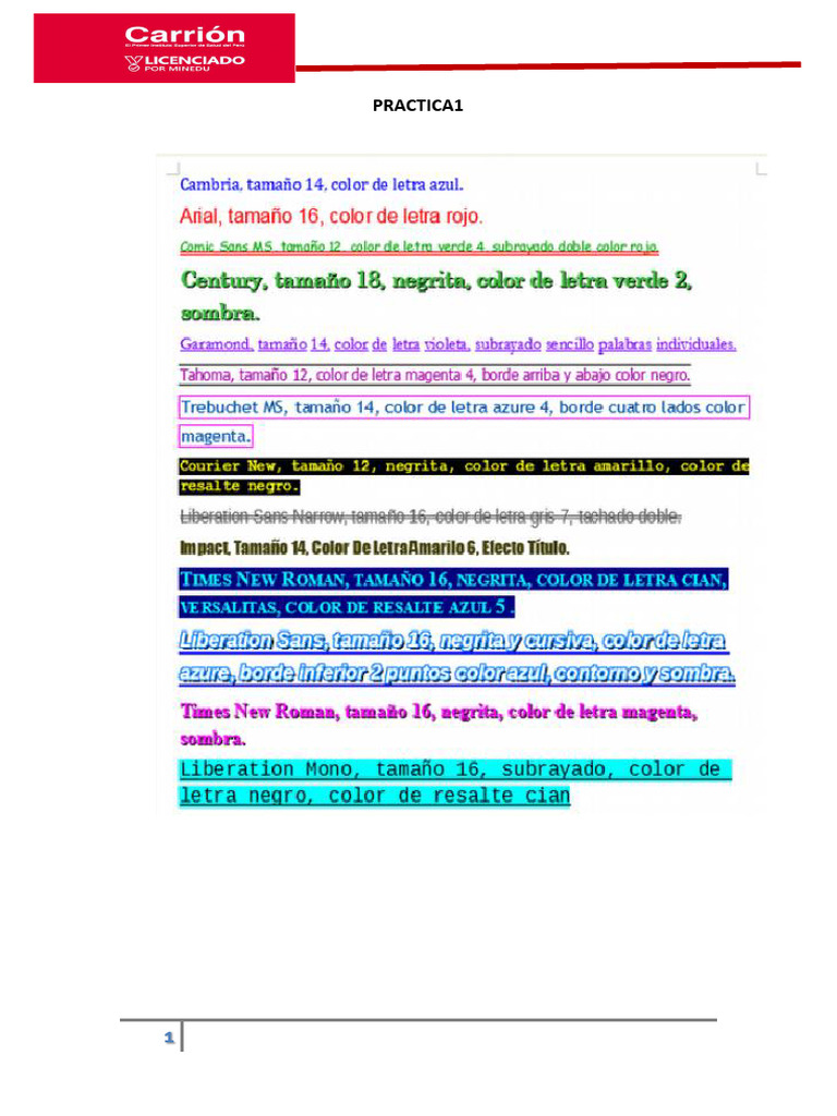 Practica2 Formato de Texto Word | PDF