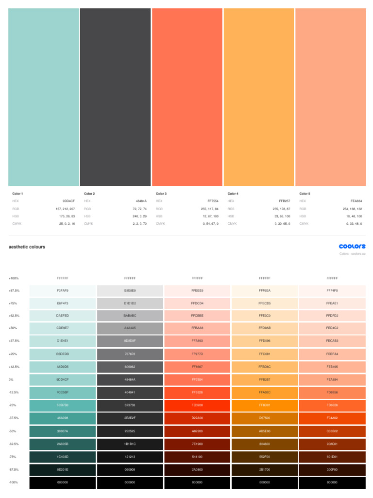 Aesthetic Colours | PDF