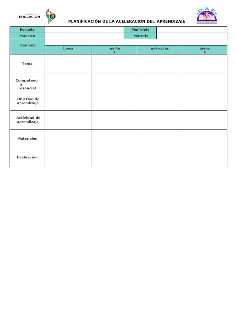Planificación de La Aceleración Del Aprendizaje | PDF